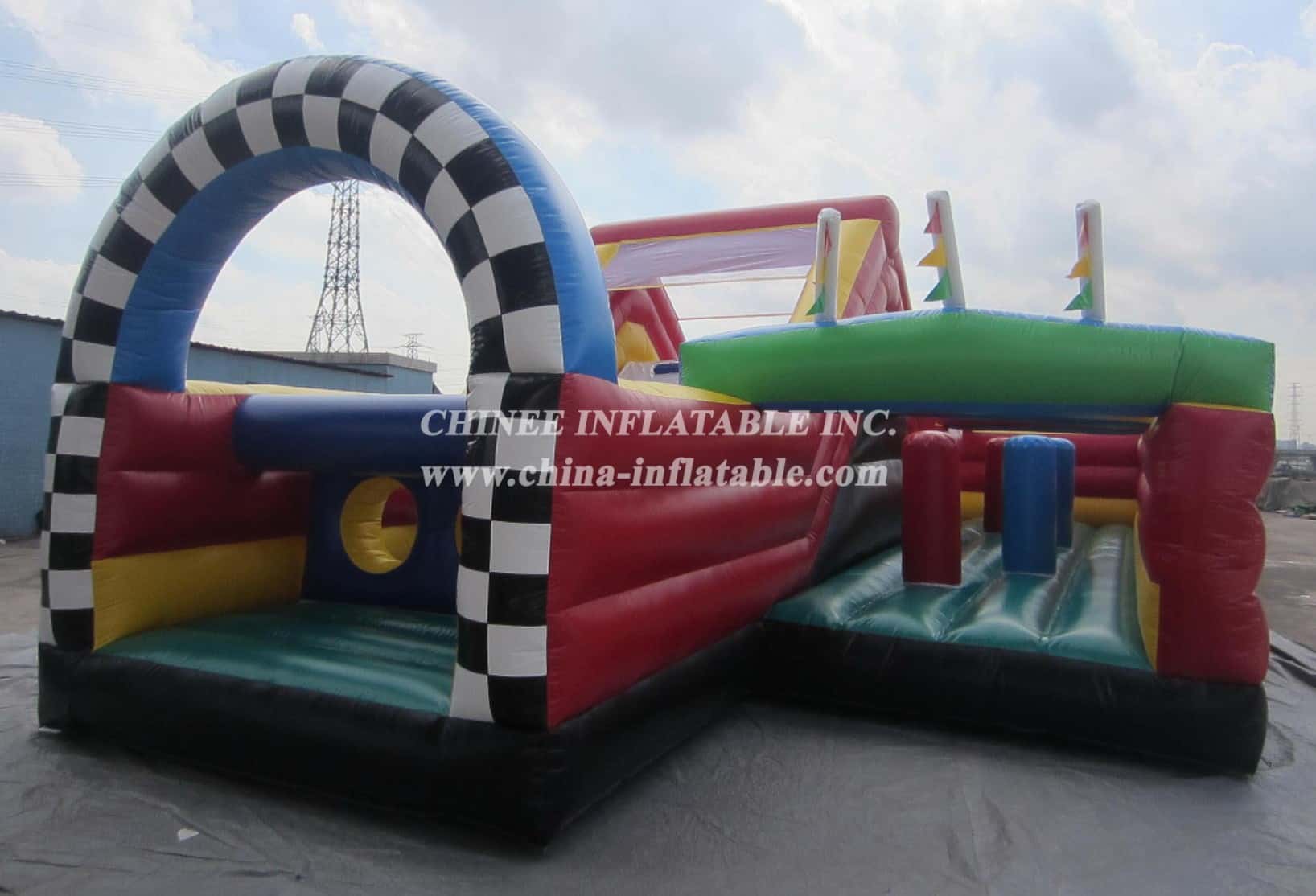 T2-28 Cars Obstacle Courses for kids and adult - Chinee Inflatable Factory