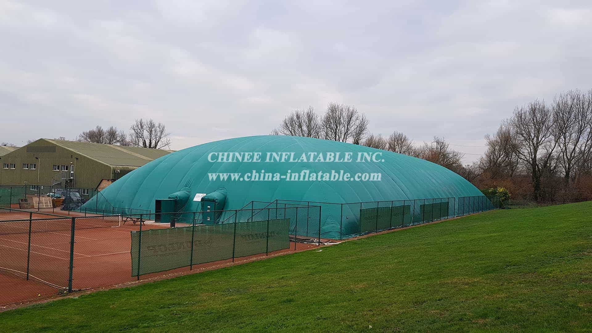 Tent3-010 68.8M X 35.5M Double Skin Dome Over 4 Tennis Courts At Sutton ...