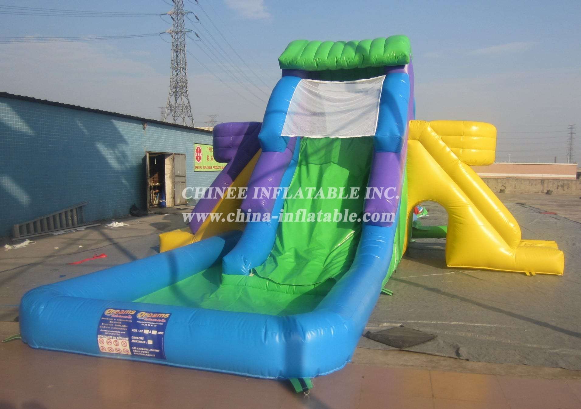 T8-576 Commercial Inflatable Dry Slide - Chinee Inflatable