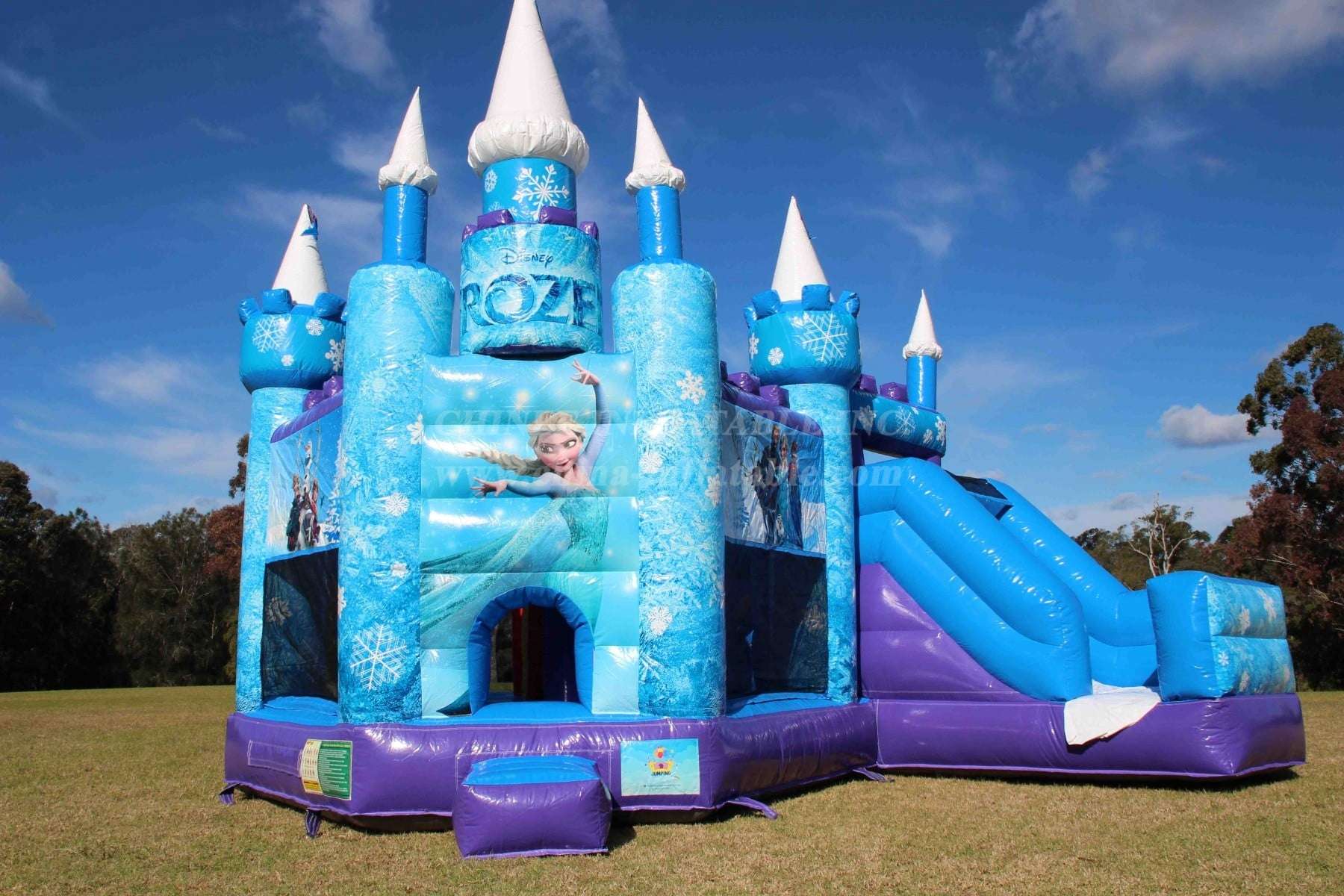 T2-4077 Disney Frozen 5In1 Combo Jumping Castle - Chinee Inflatable