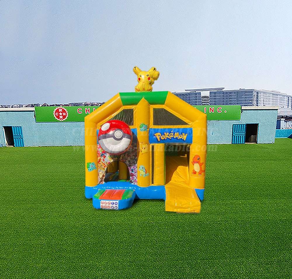 T2-4445 Pokémon Pikachu Bouncy Castle - Chinee Inflatable