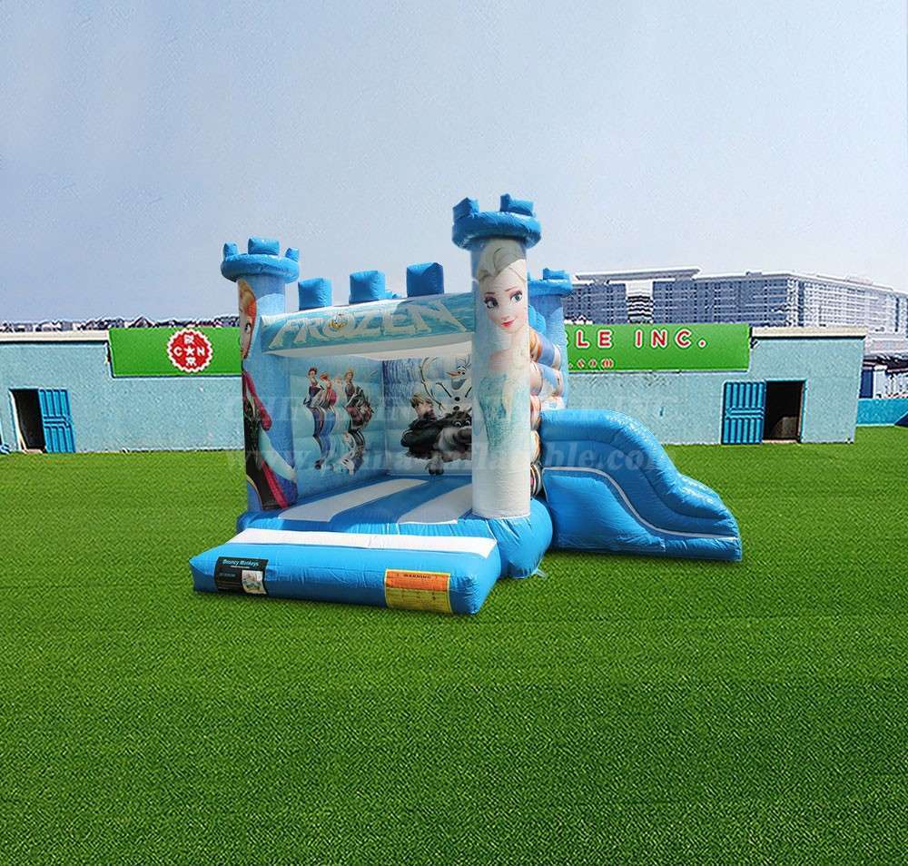 T2-4588 Frozen Castle With Slide - Chinee Inflatable