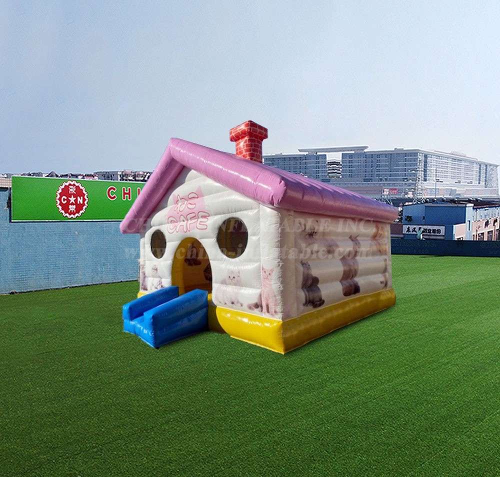 T2-4722 Cat Cafe Bounce House - Chinee Inflatable