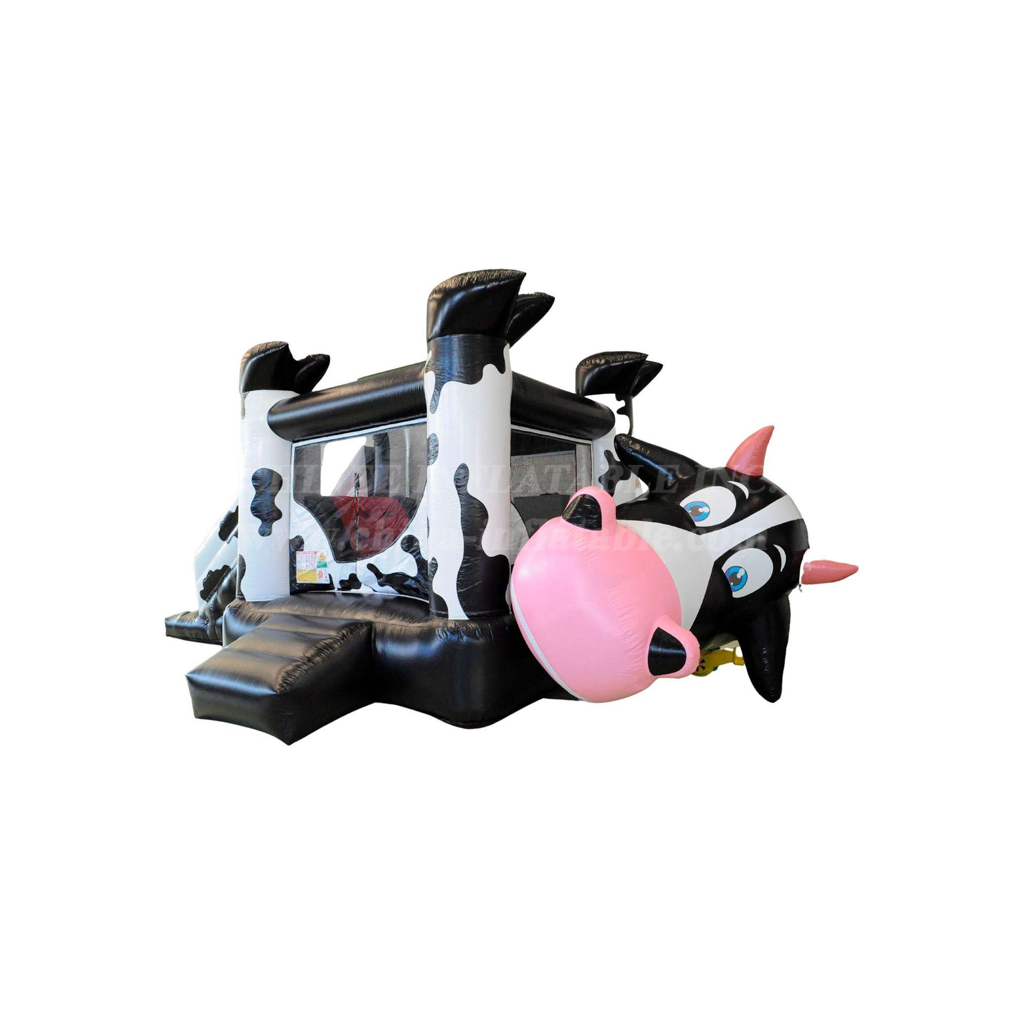 T2-4958 Cows Bounce House With Slide - Chinee Inflatable Factory