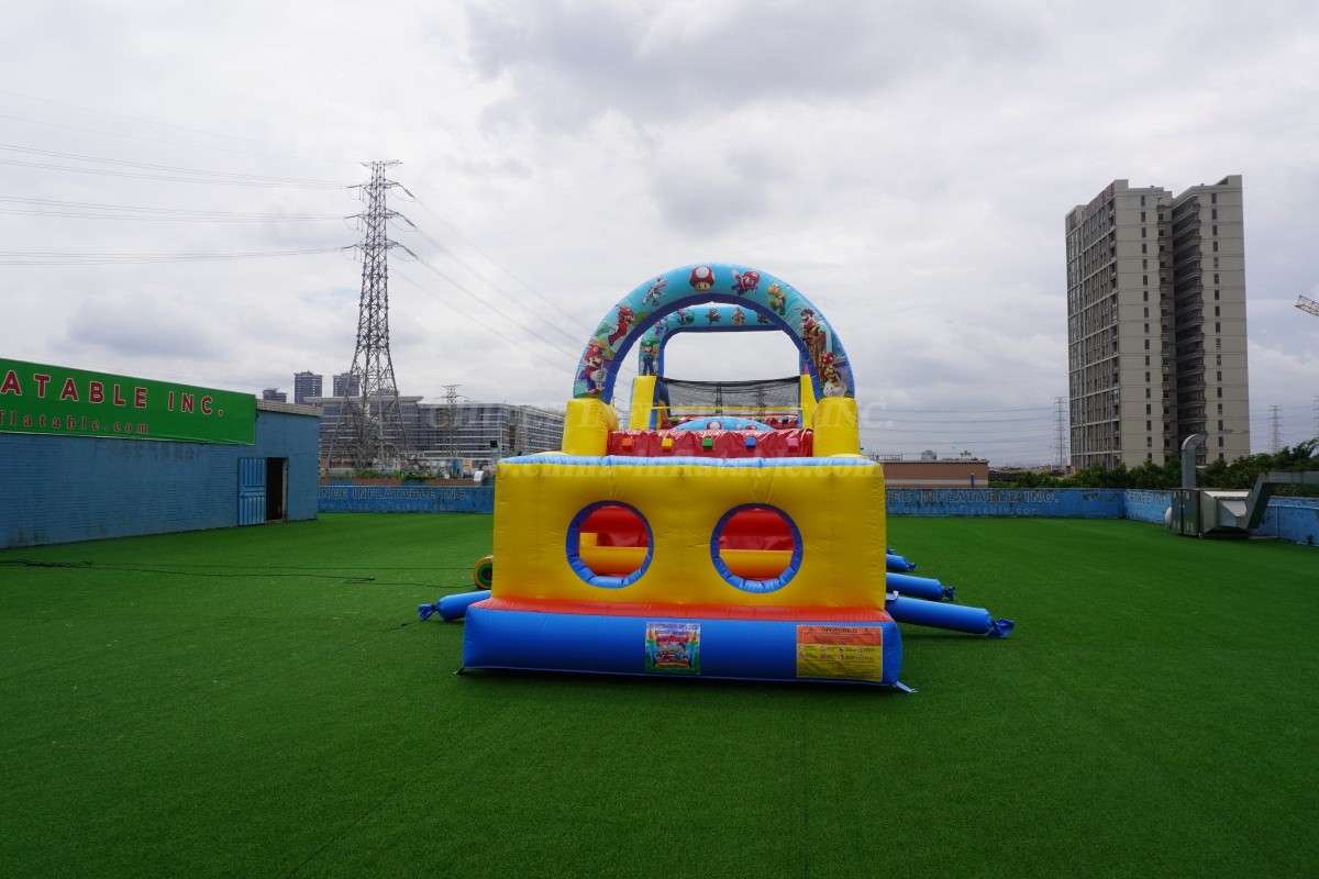T7-1600 PAW Patrol & Super Mario Themed Inflatable Obstacle Course ...