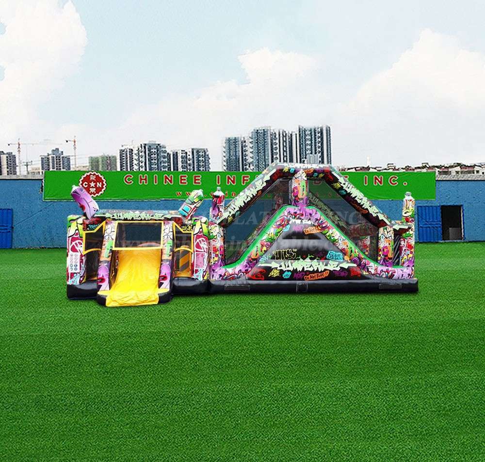 T7-1551 Graffiti Obstacle Courses - Chinee Inflatable