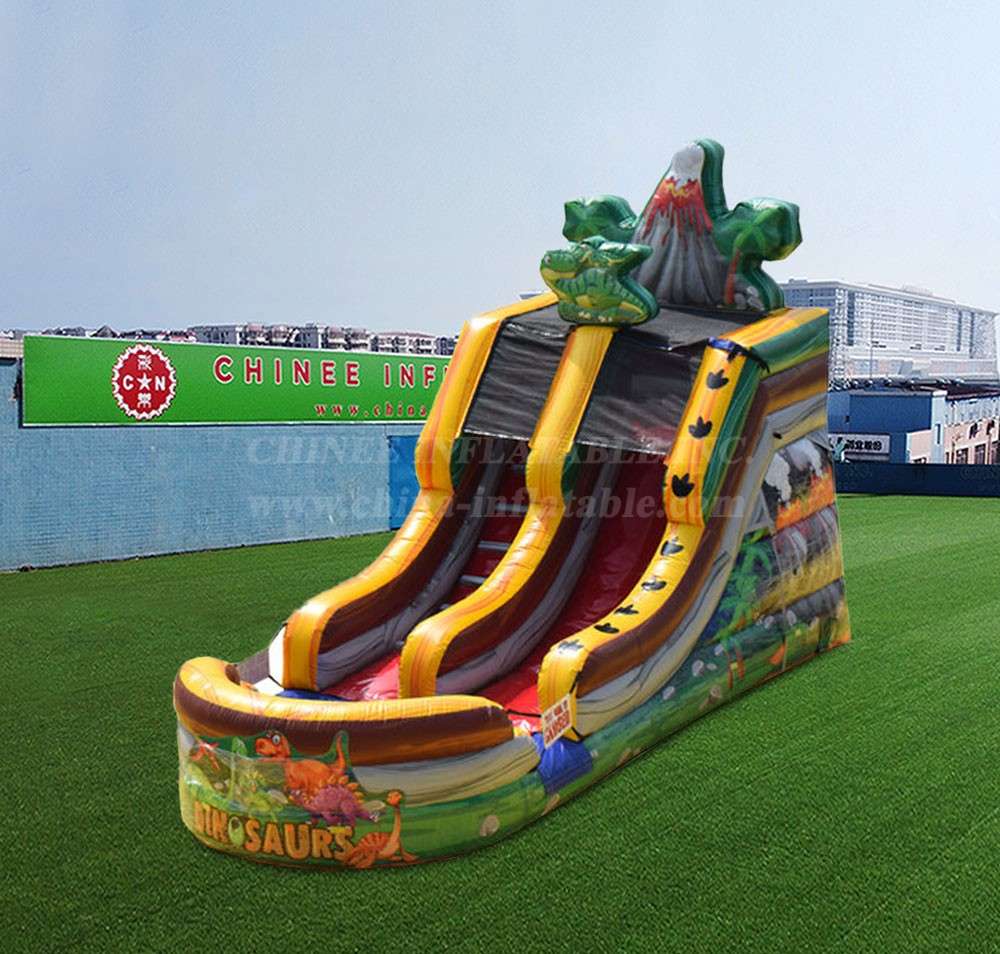 T8-4556 15' Jurassic Dry Slide - Chinee Inflatable