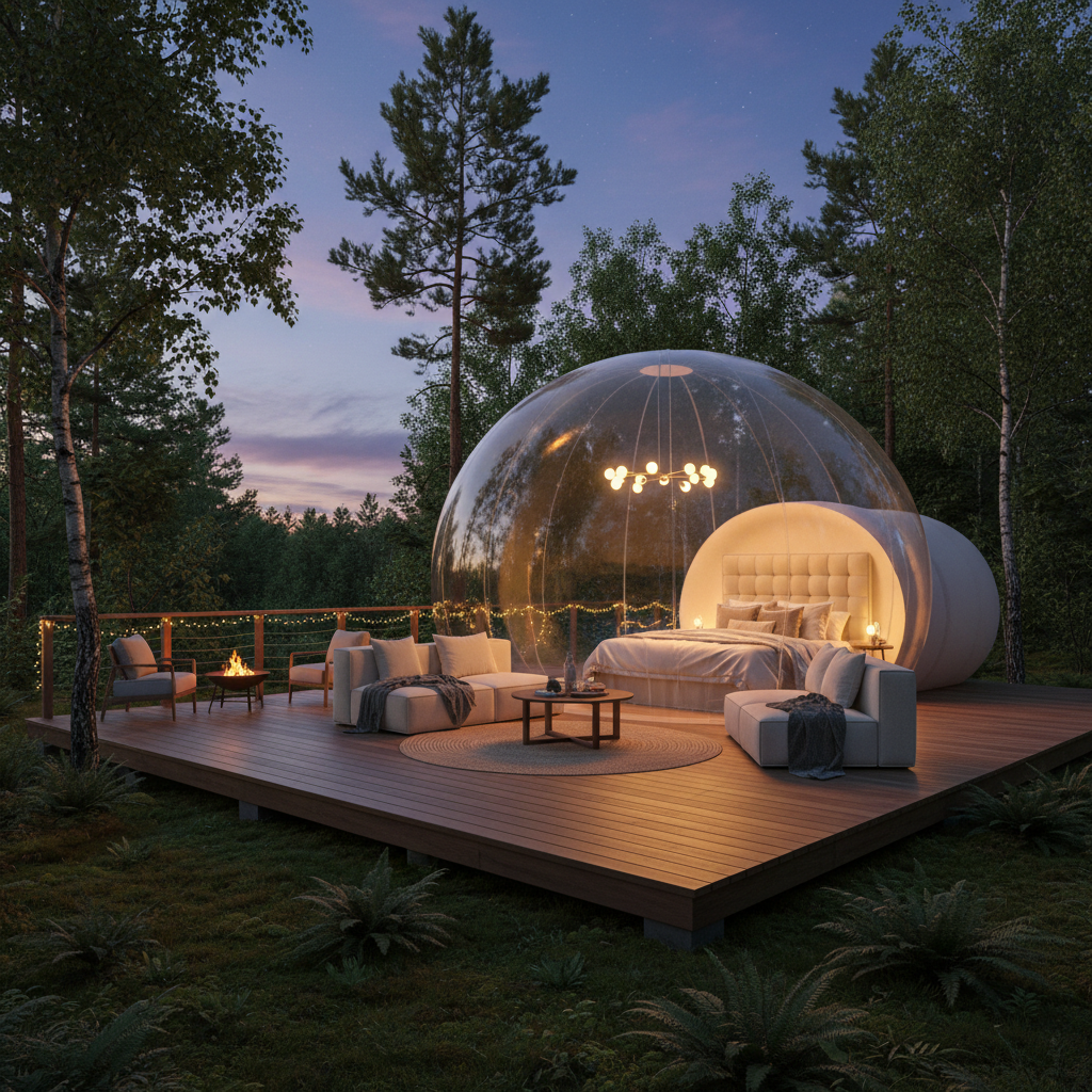 Setting Up a Luxury Glamping Site with Inflatable Bubble Tents