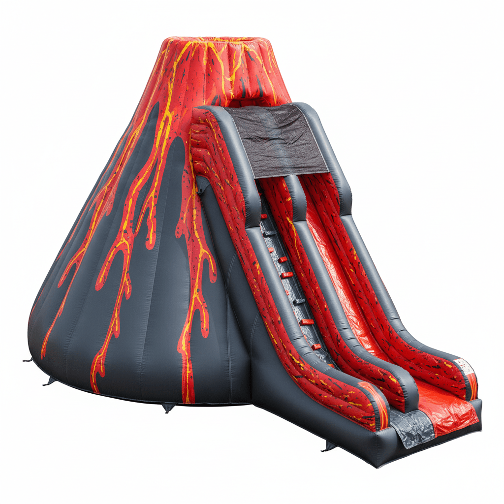 Mega Volcano Inflatable Slide | Commercial Climbing Event Slide